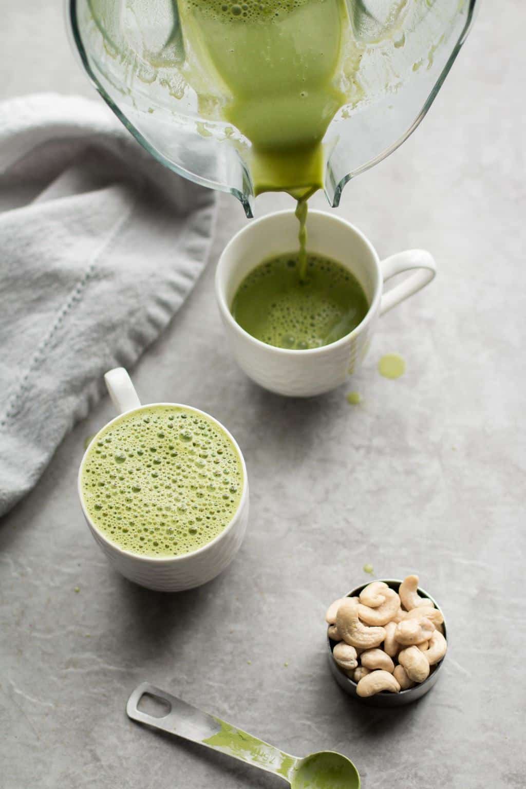 Mint Matcha Latte - Nourished by Caroline