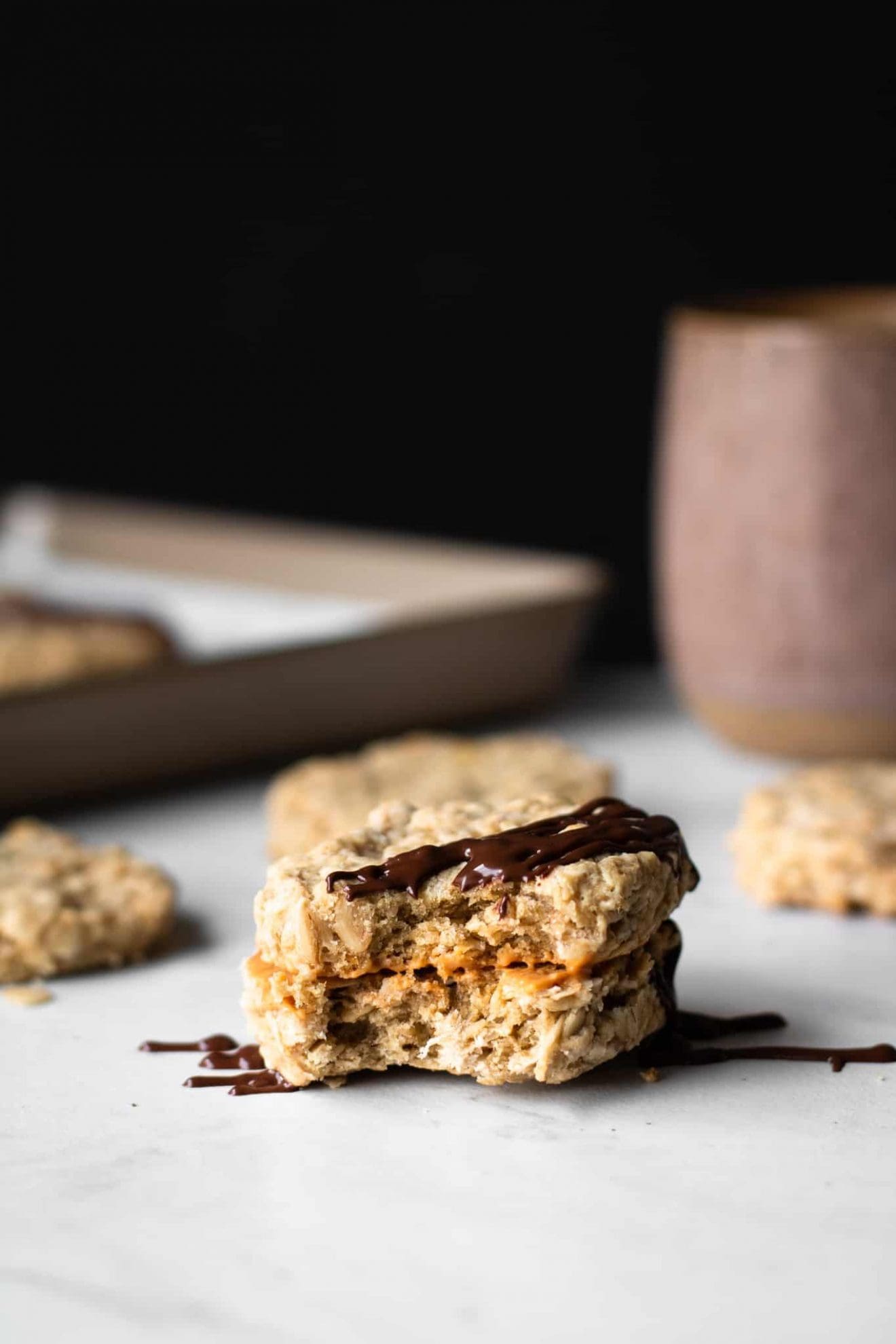 Chocolate Peanut Butter Oatcakes - Nourished