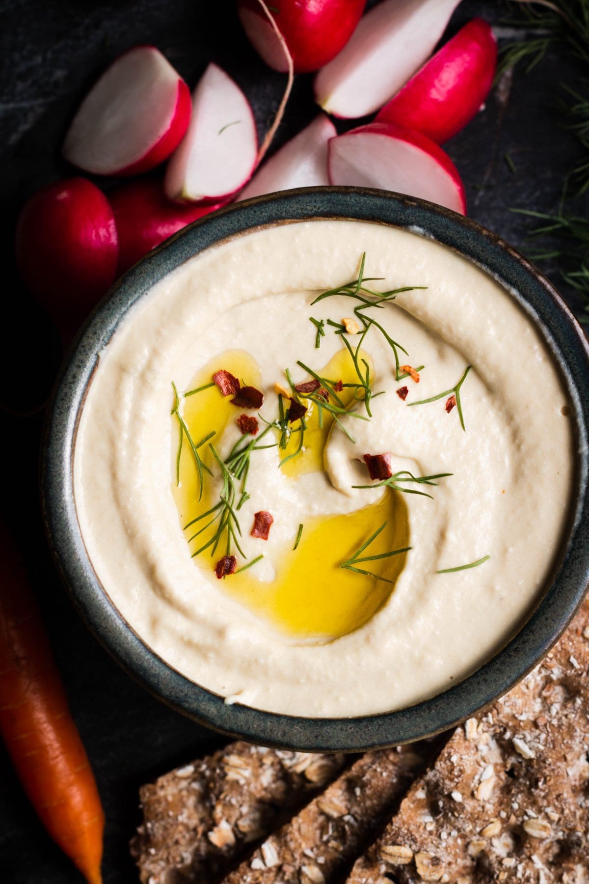 Creamy Lemon Garlic Hummus - Nourished