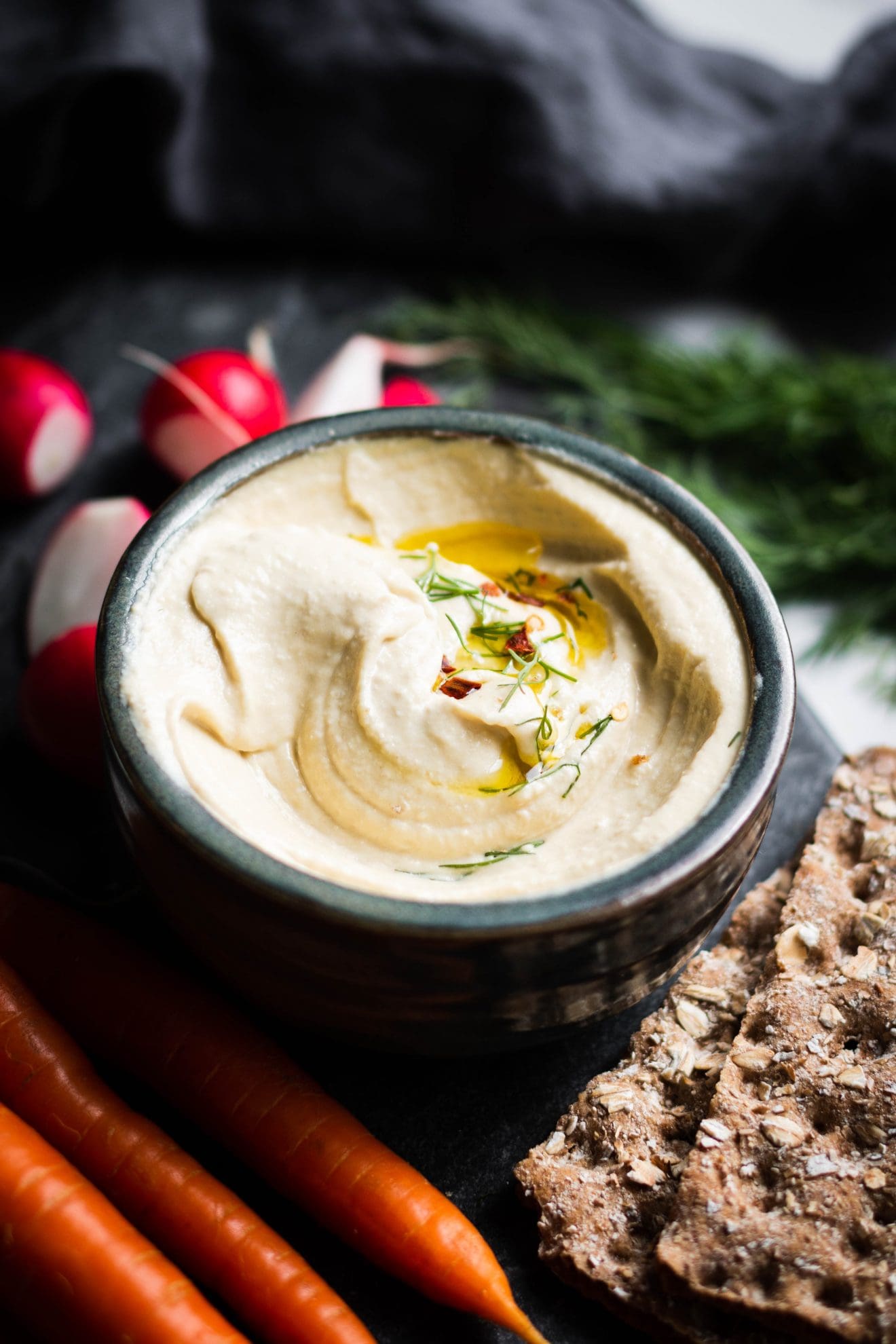 Creamy Lemon Garlic Hummus - Nourished
